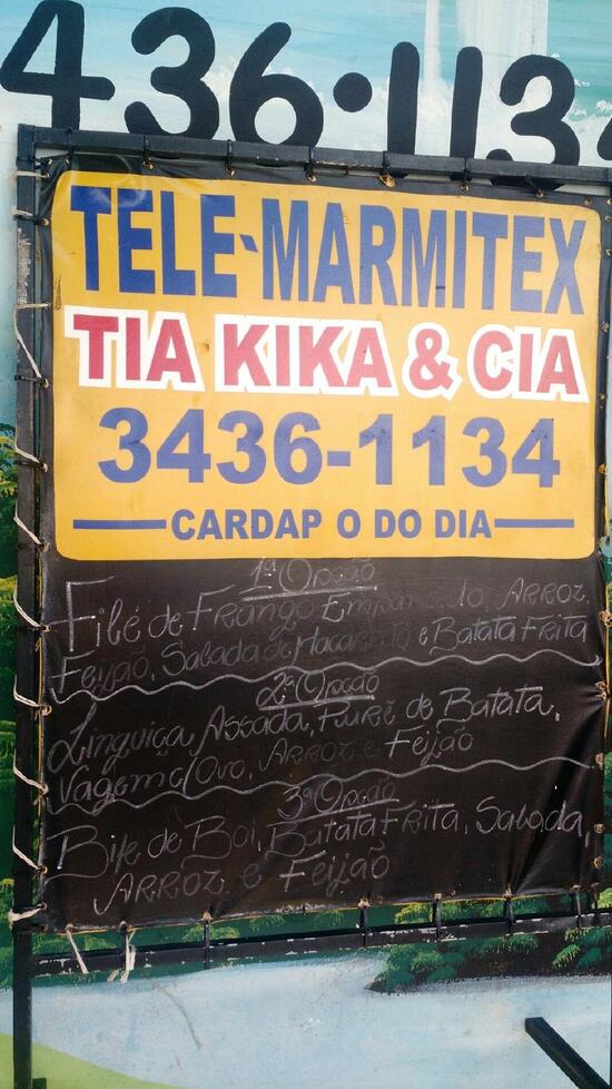 Menu at Tia Kika & Cia restaurant, Belo Horizonte