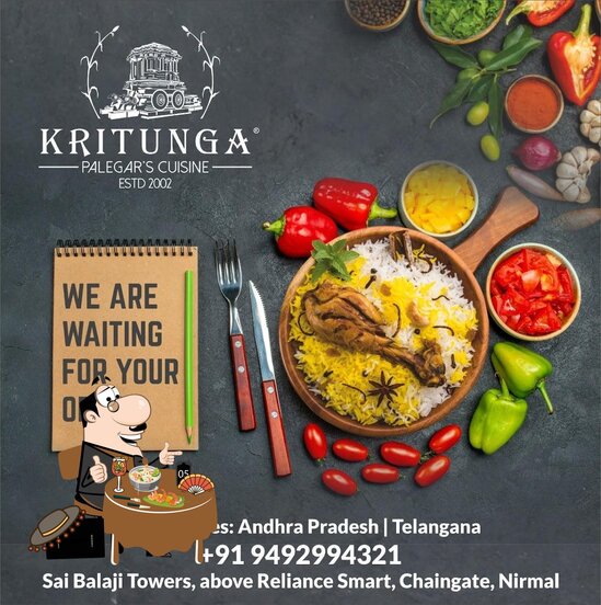 Menu at KRITUNGA - THE PALEGAR'S CUSINE, Nirmal