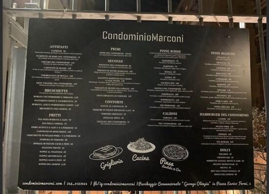 Menu da Condominio Marconi pub & bar, Roma