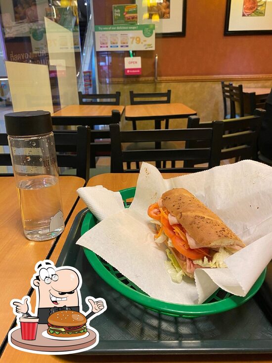Menu at Subway fast food, Bangkok, Room 111