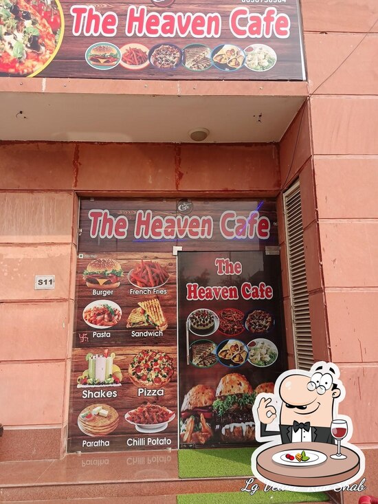 Menu at The heaven cafe, Neemrana