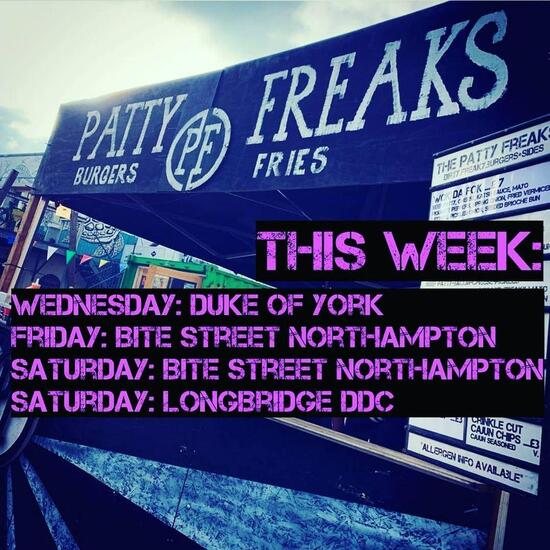 Menu at Patty Freaks, Birmingham