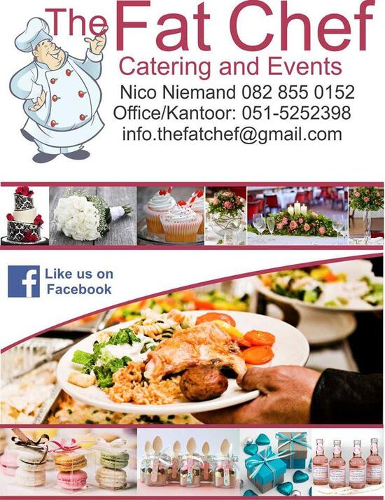 Menu at The fat Chef restaurant, Bloemfontein