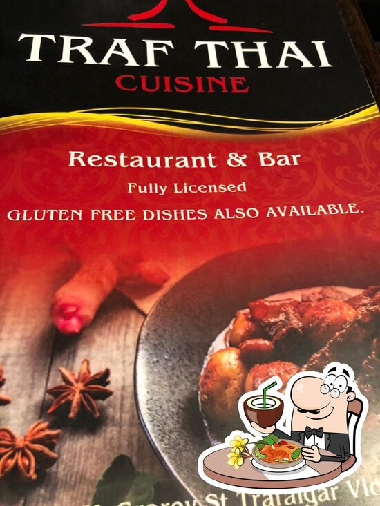 Menu at Traf Thai Cuisine restaurant, Trafalgar