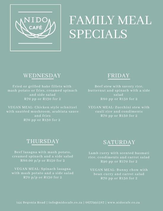 NIDO CAFÉ cafe, Midrand - Restaurant menu and reviews