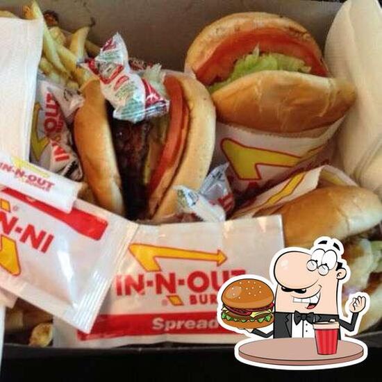 Menu at In-N-Out Burger fast food, Los Angeles, Ventura Blvd