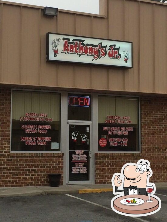 Menu at Anthonys Jr pizzeria, Capon Bridge