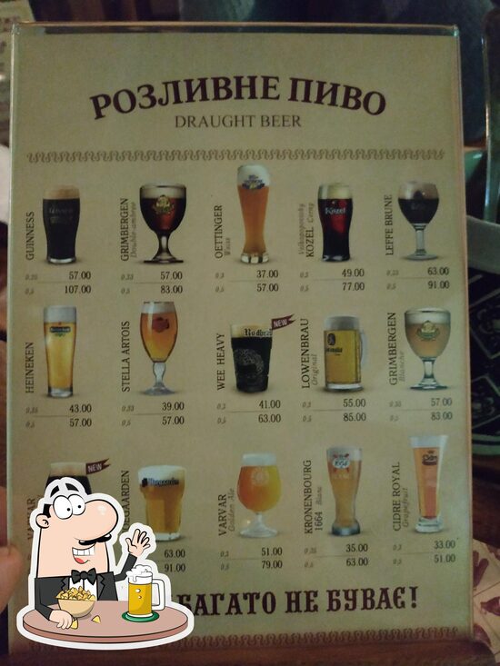 Speisekarte von Beer Point pub & Bar, Kiew, Stepana Bandery Ave