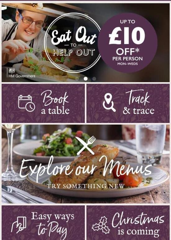 Menu at Crooked Chimney Welwyn Garden pub & bar, Welwyn Garden City ...