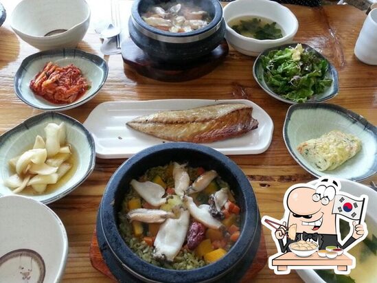 Carta del restaurante Myeongjin Jeonbok Abalone, Corea del Sur