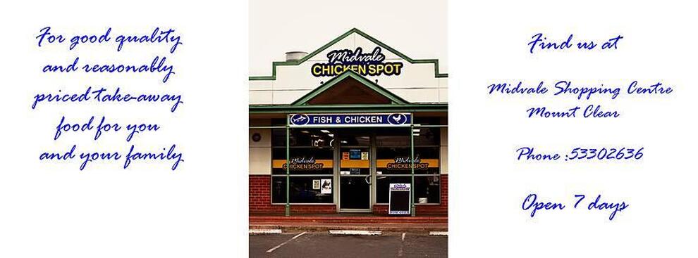Menu at Midvale Chicken Spot fast food, Mount Clear