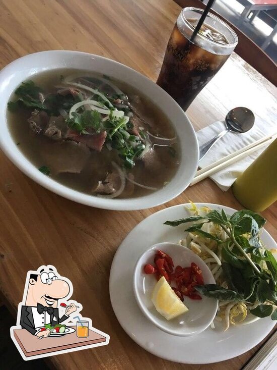 Menu at Pho 55 restaurant, Malvern