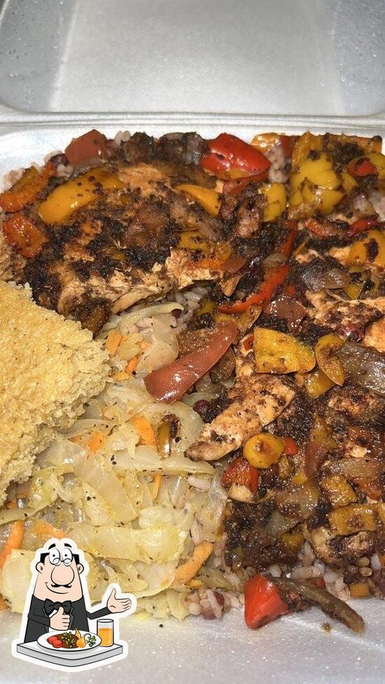 Menu at Gee's Caribbean Style restaurant, Cincinnati