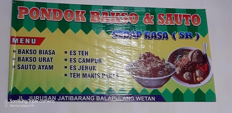 Menu at Pondok Bakso & Sauto SEDAP RASA restaurant, Yamansari