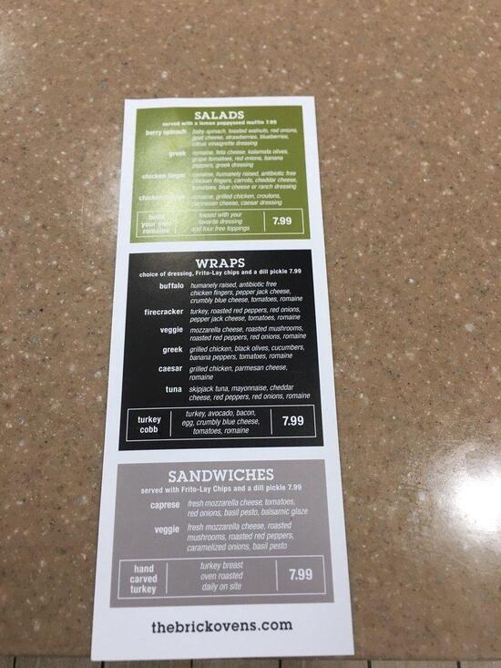 Menu at Brick Oven pizzeria, Buffalo, Maple Rd