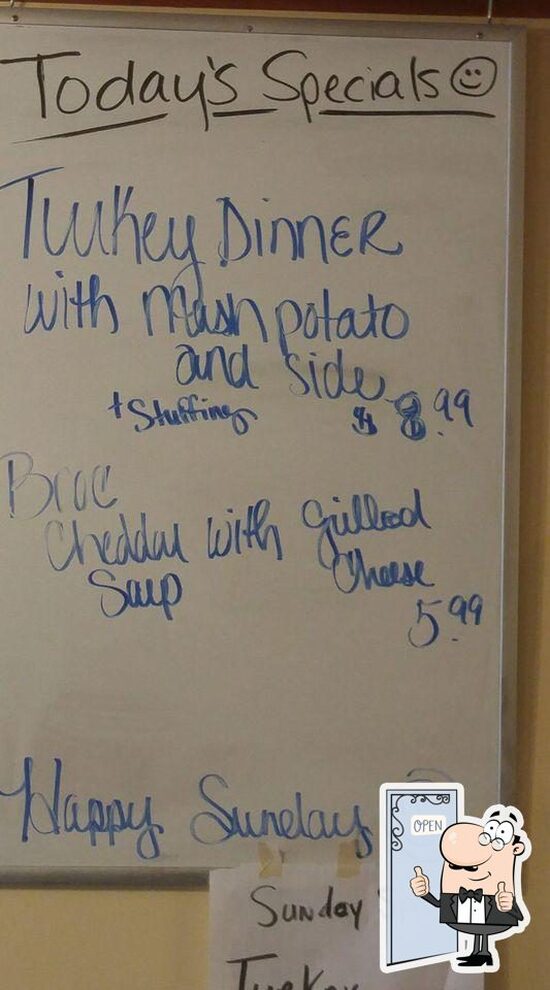 Menu at TC's Diner restaurant, Friendship