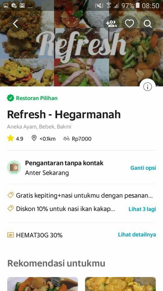 Menu at Refresh restaurant, Cikeruh