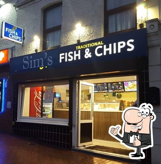 Menu at Sim's Fish & Chip Shop restaurant, Neath