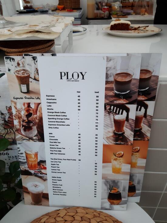 Menu at Ploy’s coffee and bakery (ในซอยราษฎร์บูรณะ 5), Bang Phli Yai