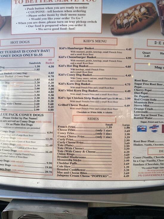 Menu at B&K Root Beer pub & bar, Huntington