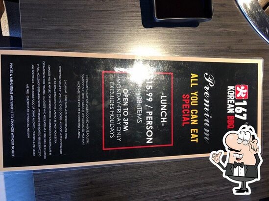 167°F Korean BBQ, Auburn - Restaurant menu, prices and reviews