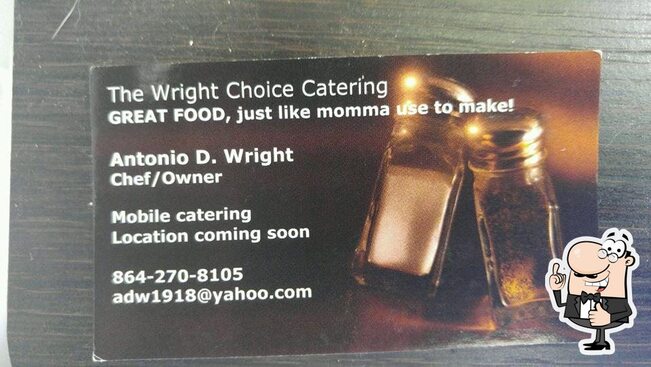 Menu at The Wright Choice featuring Chef Antonio restaurant, Atlanta