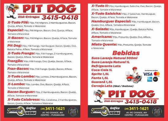 Menu em PIT DOG LANCHES pub & Bar, Iturama
