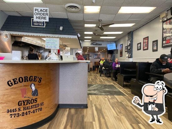 Menu at George's Gyros restaurant, Chicago, S Halsted St