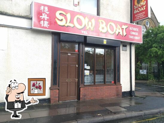 Menu at Slow Boat fast food, Salford