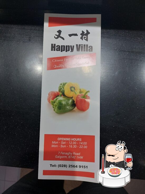 Happy Villa, Ballymena - Restaurant menu, prices and reviews