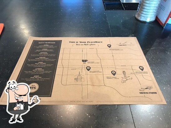 Menu at Matt's Big Breakfast restaurant, Tempe
