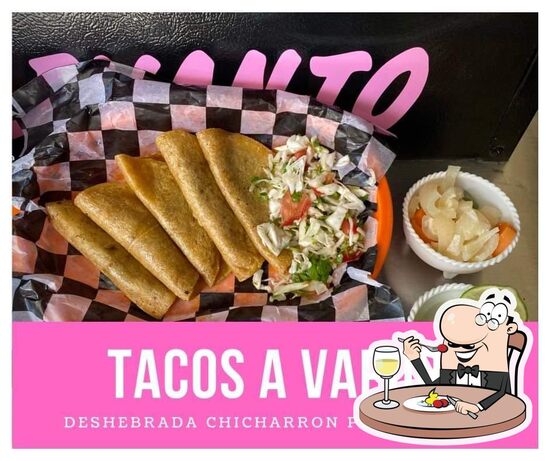 Menu at TACOS REX restaurant, Monterrey