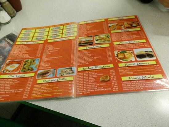 Menu at Cafe Delight, Worksop