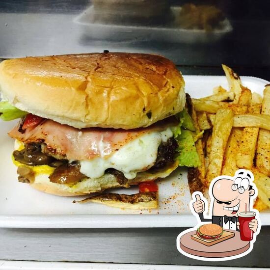 Menu at Regios burger restaurant, San Juan