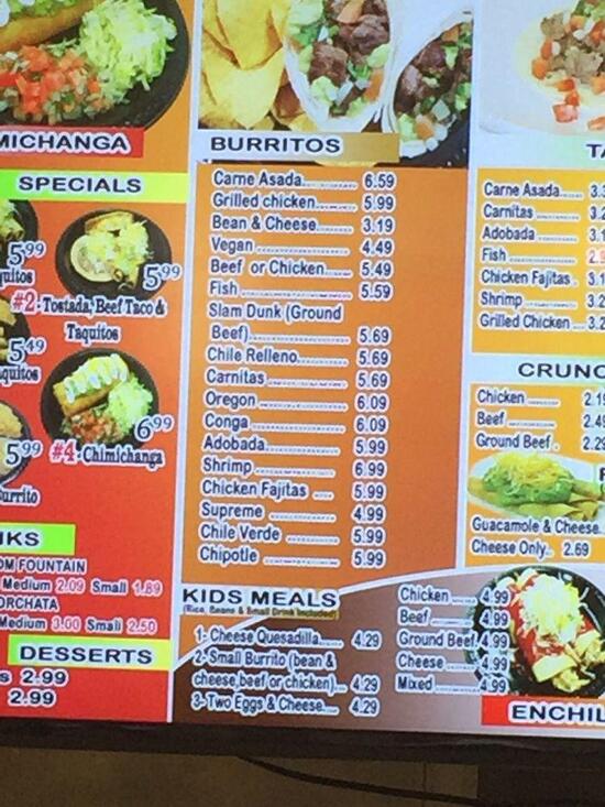 Menu at Muchas Gracias Mexican Food, Winston