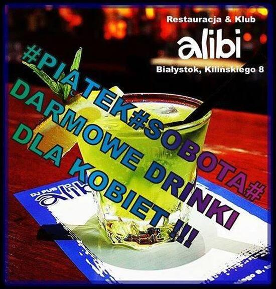 Menu at Alibi restaurant, Bialystok