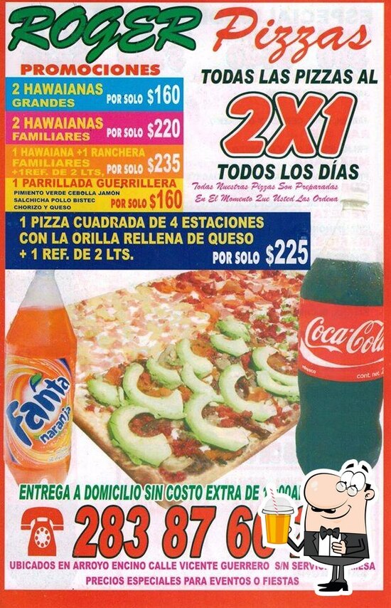 Menu at ROGER Pizzas pizzeria, María Lombardo de Caso