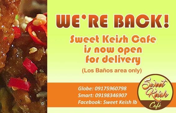 Menu at Sweet Keish restaurant, Los Baños