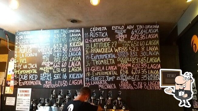 Menu em Rufus Bar, Florianópolis
