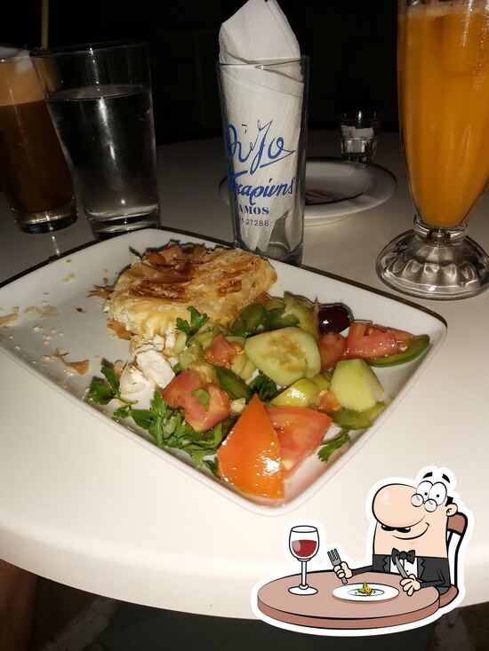 Menu at Goal Bar, Kokkari, Ikario Pelagos