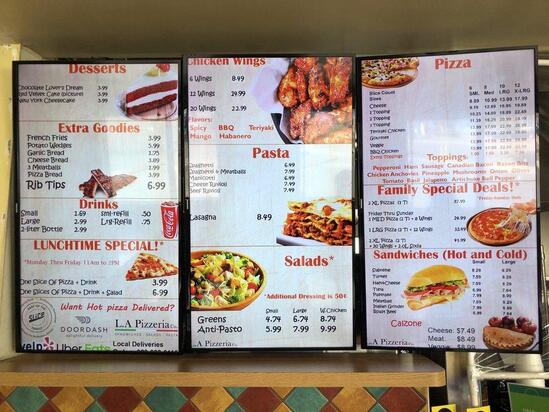 Menu at L.A Pizza & Mediterranean Kitchen pizzeria, Los Angeles