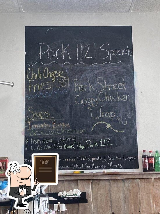 Menu at Park 112 restaurant, Okeechobee