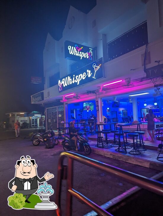 Menu at Whisper Bar, Pattaya City