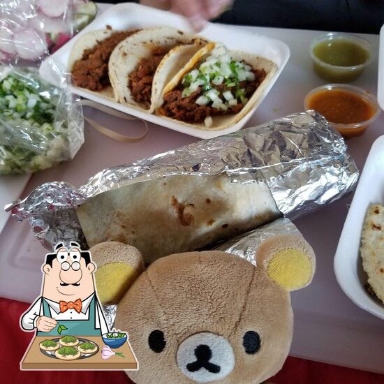 Menu at Daniel's Tacos restaurant, Los Angeles, Cahuenga Blvd