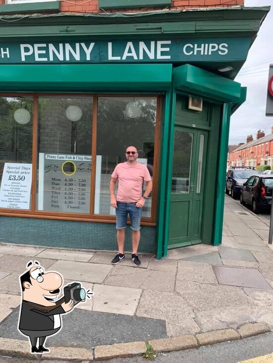 Menu at Penny Lane Fish & Chips restaurant, Liverpool