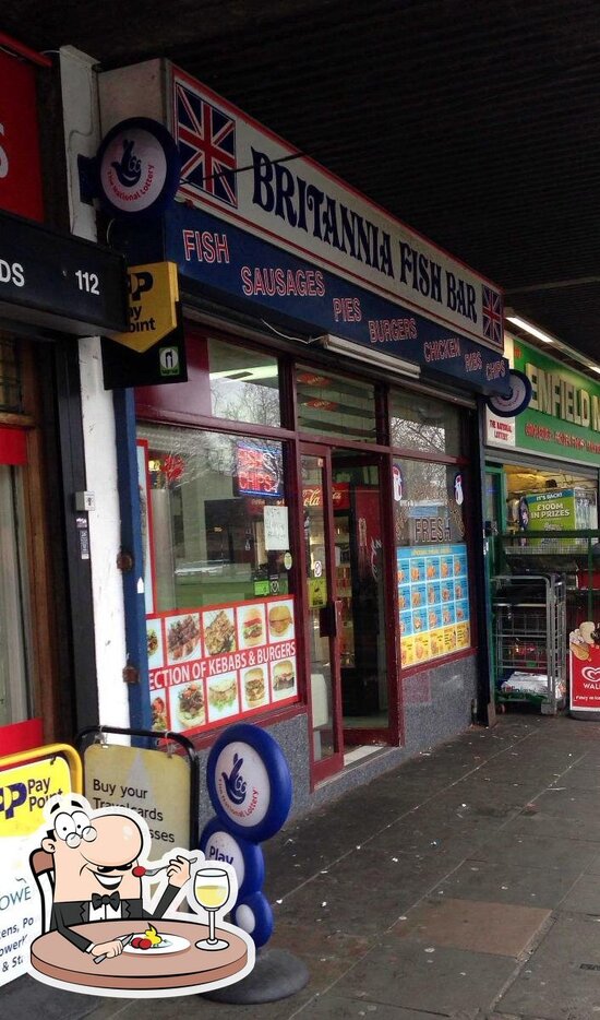 Menu at Britannia Fish Bar, London, 114 South Street