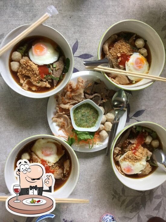 Menu at Chom Suan Noodle restaurant, Hua Hin