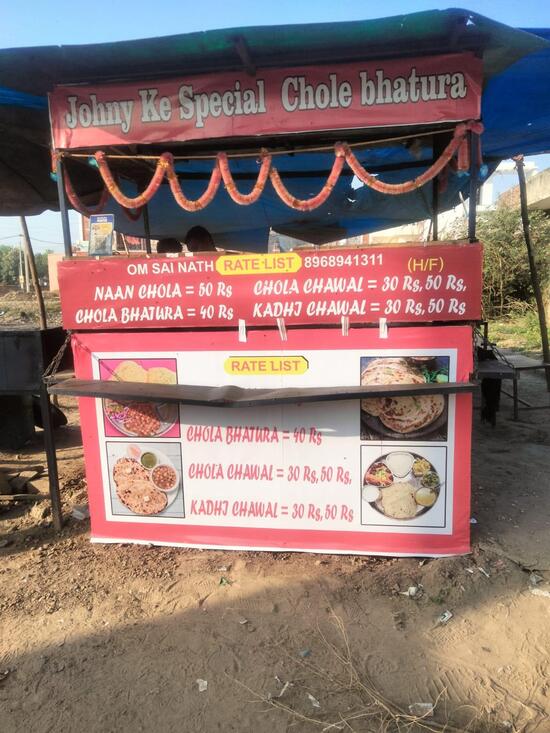 Menu at Jony Naan Chhole Bhatura Shop, Dera Bassi
