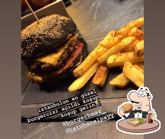 Menu at Burger Bear, Istanbul