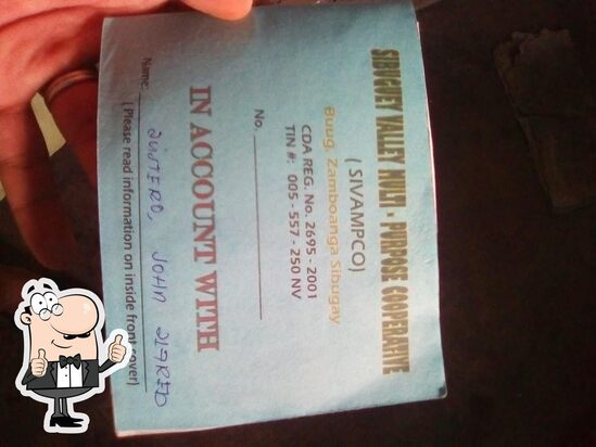 Menu at RK Internet Cafe, Buug